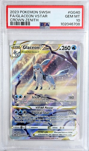 Pokemon PSA 10 Glaceon VSTAR GG40/GG70 Crown Zenith | eBay