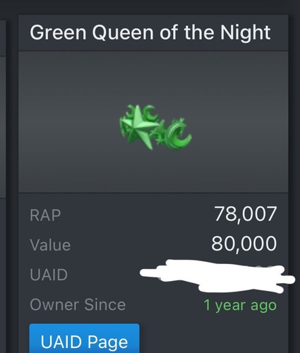 roblox limited (Green Queen Of The Night) | eBay