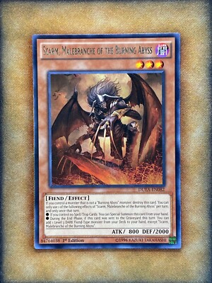 Yugioh Scarm, Malebranche of the Burning Abyss DUEA-EN082 Rare 1st Ed ...
