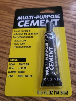 Multi-Purpose Cement 0.5oz tube All Purpose Adhesive Glue Household ...
