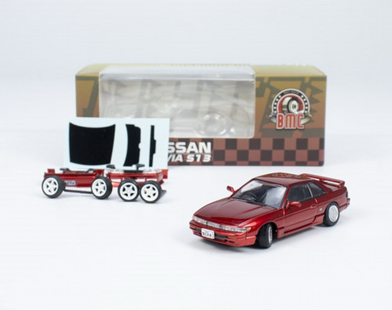 BMC 1/64 Scale Nissan Silvia S13 Red Diecast Car Model Toy Gift | eBay