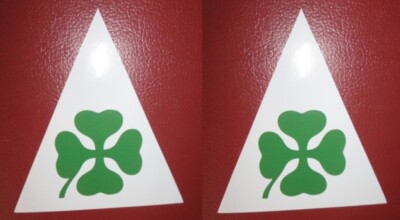 Pair Sticker Quadrifoglio Verde Style Alfa Romeo 2D Alfetta 33 75 147 ...