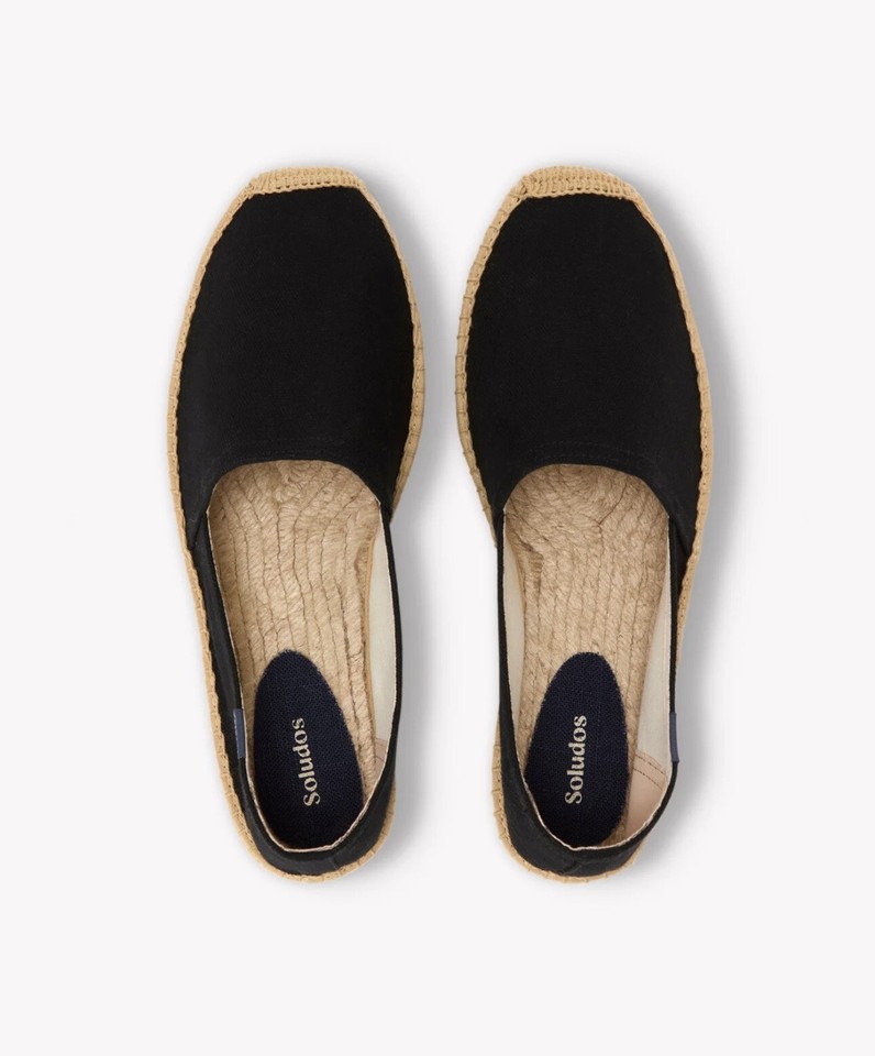 Soludos Men’s Espadrilles Sandal Black Summer Platform Slip On | eBay