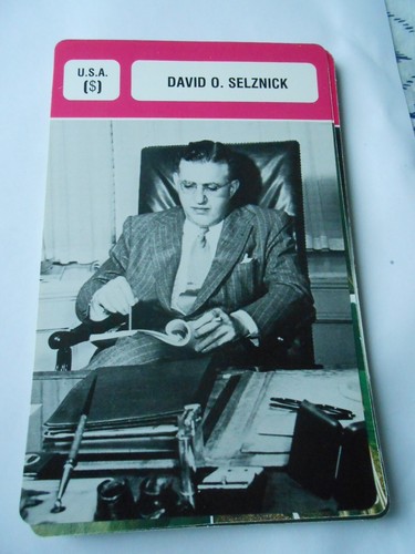 Fiche Card Cinéma USA David O. Selznick | eBay