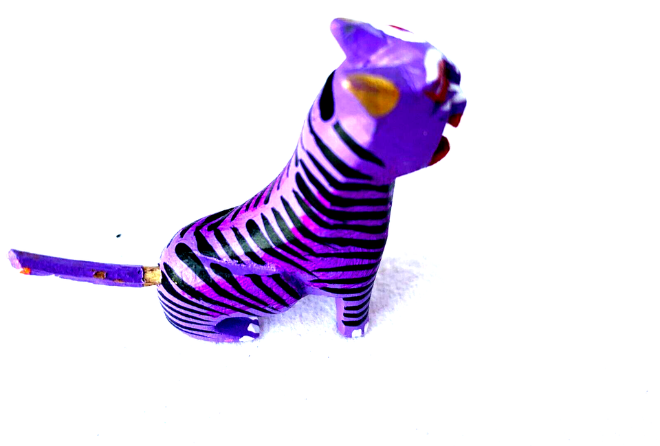 TIGER MINI Alebrije Hand Painted Oaxacan Wood Carving Folk Art Oaxaca ...