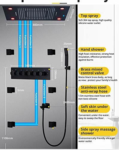 High-pressure water saving Best Led Rain Shower System Stainless Steel ...