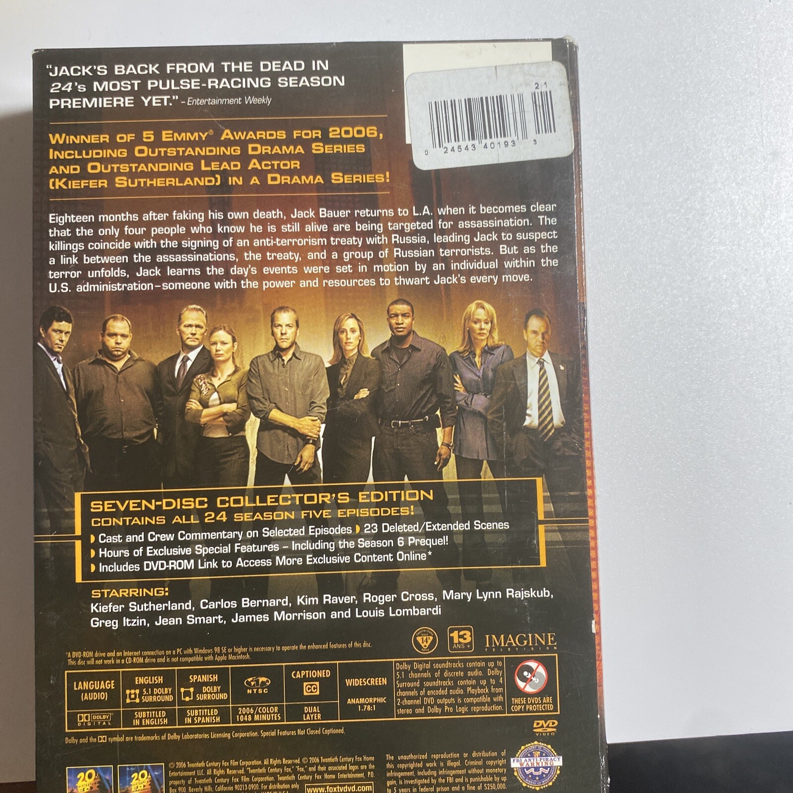 24 Complete Season 5 Kiefer Sutherland on 7 DVDs for sale online | eBay