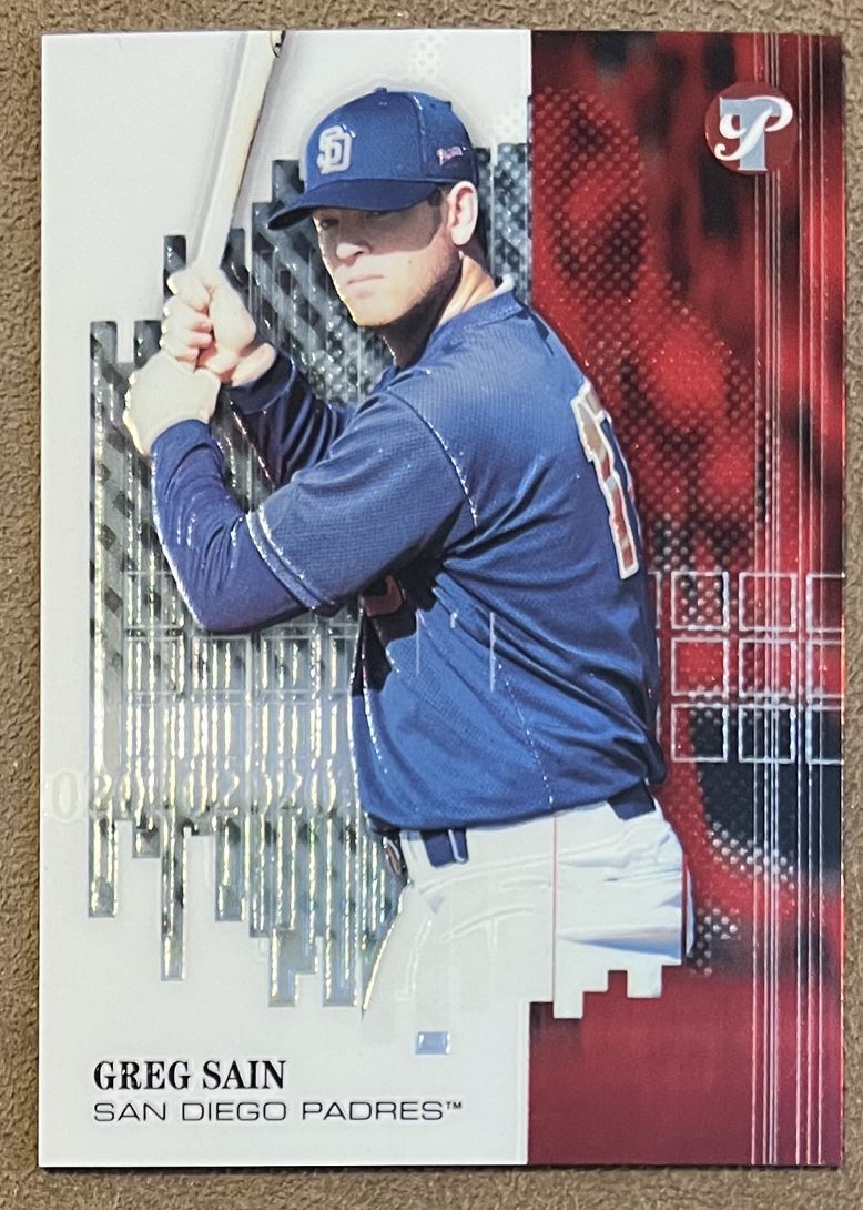 Greg Sain 2002 Topps Pristine /1999 #164 San Diego Padres MLB Baseball ...
