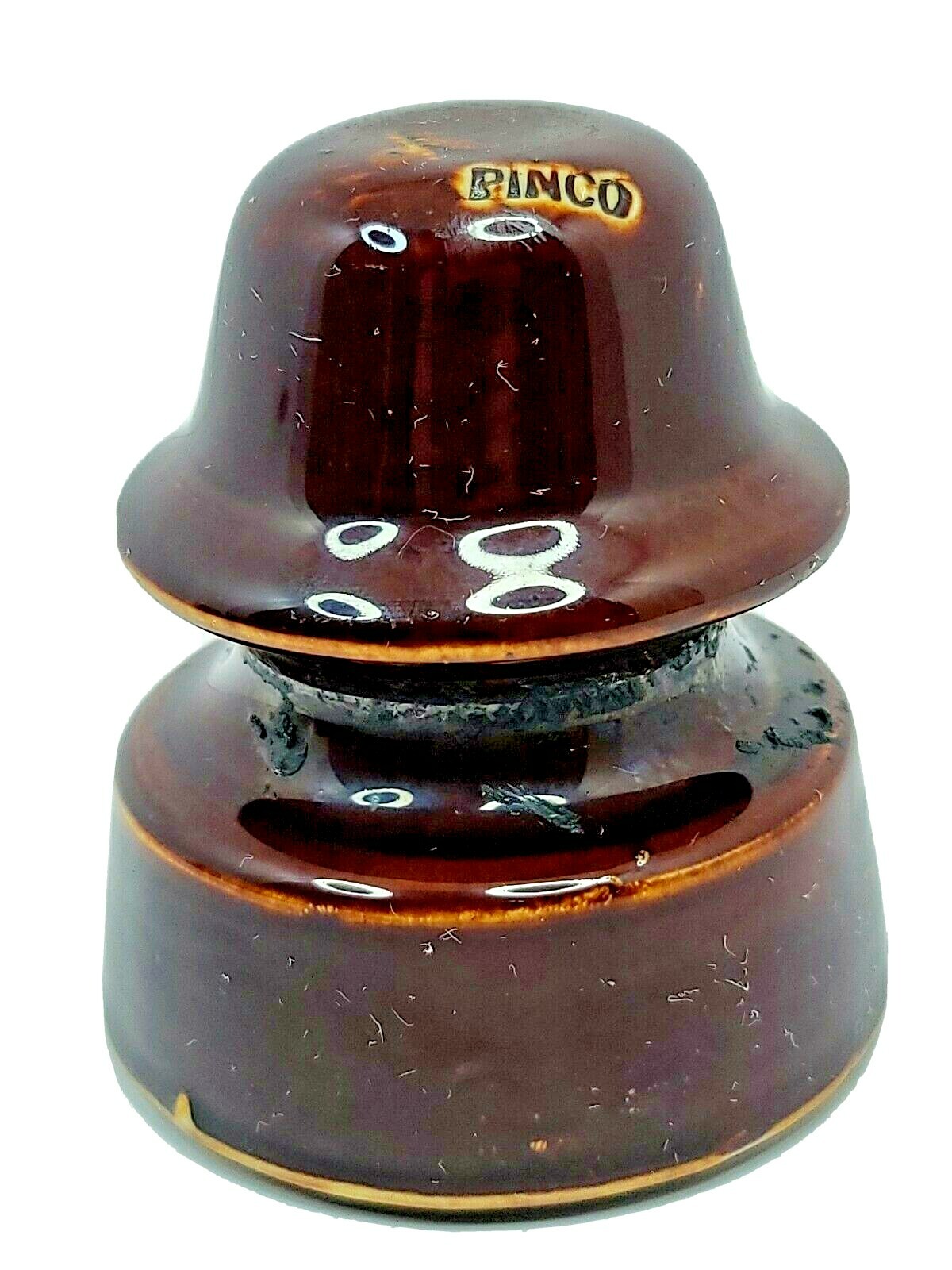 Vintage PINCO Brown Ceramic Insulator Telephone Electric 3.75" Tall | eBay