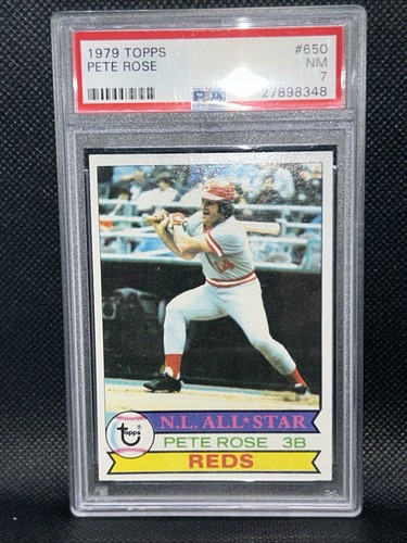 1979 TOPPS #650 PETE ROSE PSA 7 HIT KING MLB "CINCINNATI REDS" | eBay