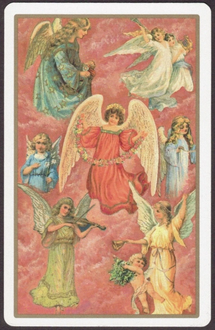 Portrait Of Angels Playing Cards