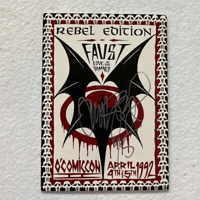 Faust Rebel Edition Love of the Damned Signed Hologram Promo Card RARE ...