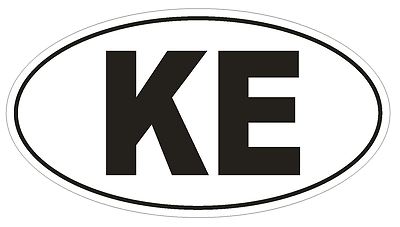 KE Kenya Country Code Oval Bumper Sticker or Helmet Sticker D1036 | eBay
