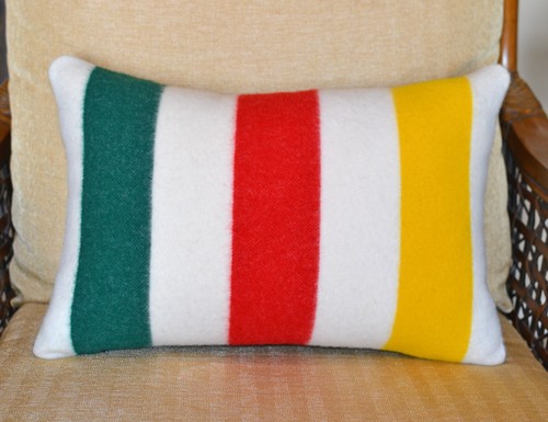 GLACIER NATIONAL PARK 14x20 Hudson Bay Stripe Pendleton Wool Handmade ...