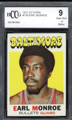1971-72 Topps #130 Earl Monroe Card BGS BCCG 9 Near Mint+ | eBay