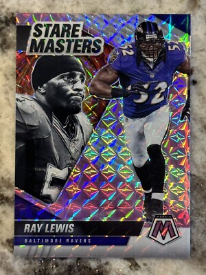 2021 Panini Mosaic Ray Lewis Stare Masters #SM23 Purple Prizm /49 ...