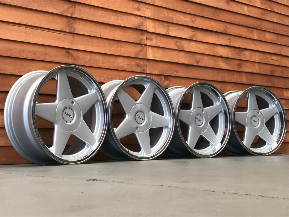Azev deep dish alloy wheels, 17inch 5x112 staggered, VW Audi Seat Skoda ...