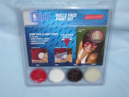 CHICAGO BULLS Team FACE and Body PAINT KIT Hypoallergenic New in ...