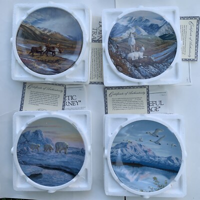 FOUR W.S. George 1992 ALASKA: THE LAST FRONTIER PLATE COLLECTION W/ COA ...