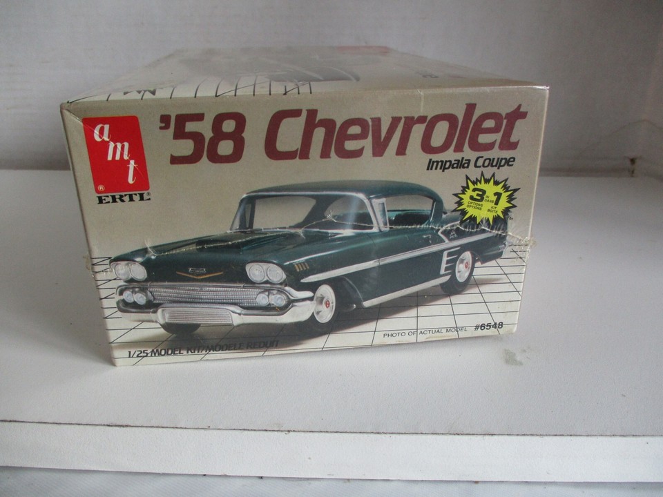Vintage AMT 1958 Chevy Chevrolet Impala Plastic Model Kit w sealed box ...