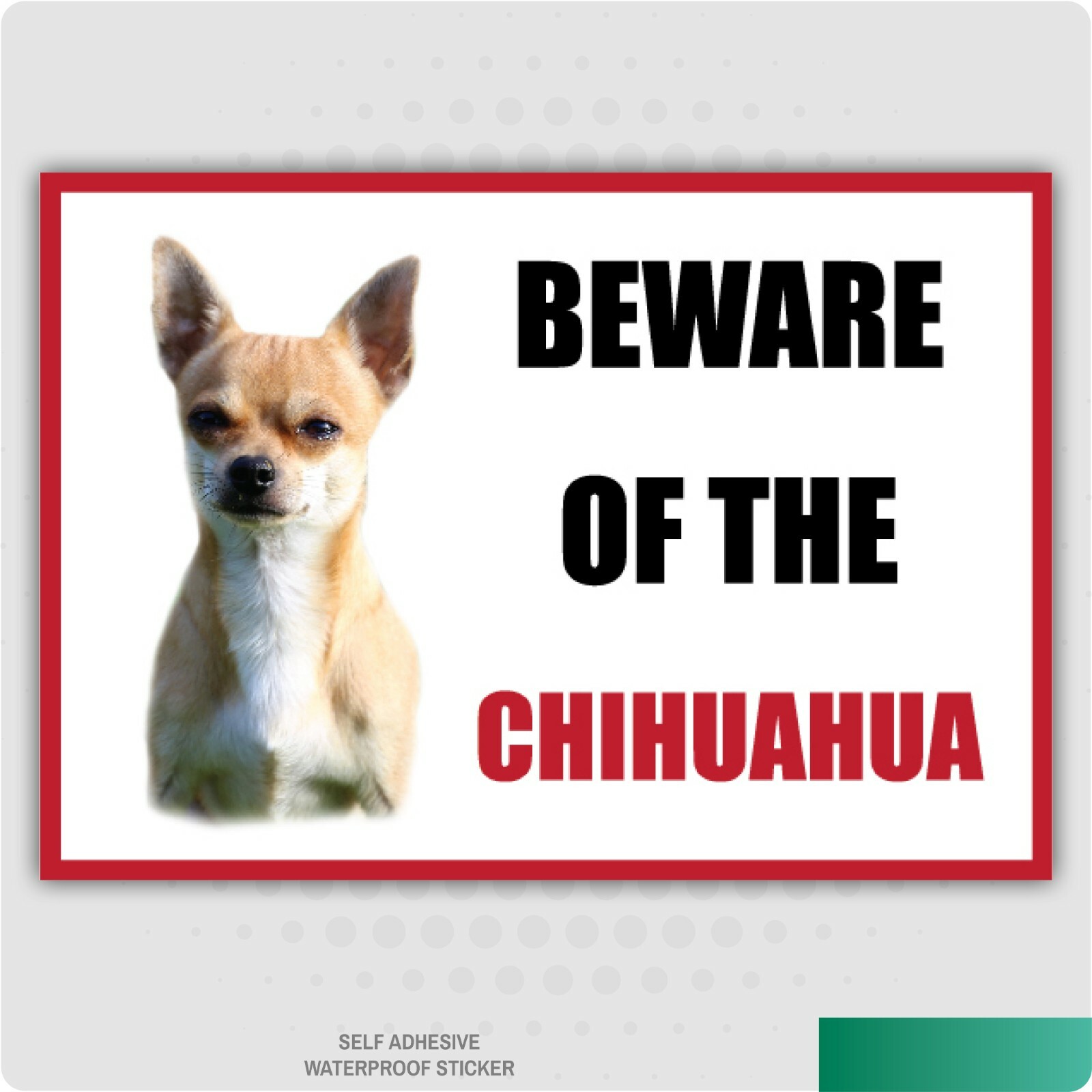 Funny Beware of the CHIHUAHUA Dog Vinyl Car Van Decal Sticker Pet Lover ...
