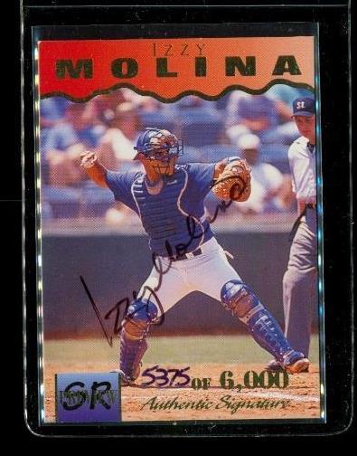 Vintage 1995 SIGNATURE RC AUTOGRAPH Baseball Card #23 IZZY MOLINA ...