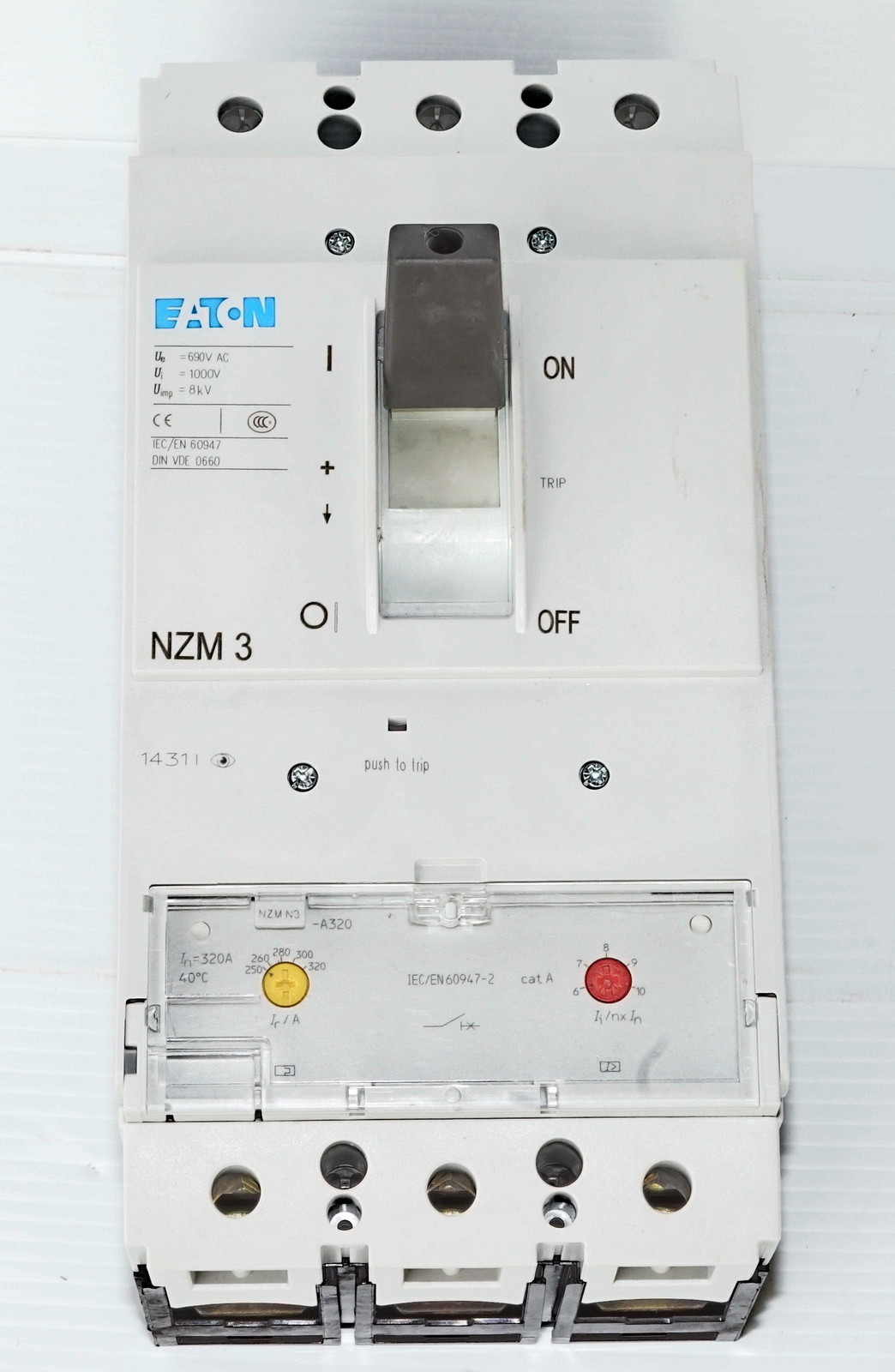 Eaton Moeller NZMN3-VE400 MCCB 320A Circuit Breaker Adjustable 250/320A ...