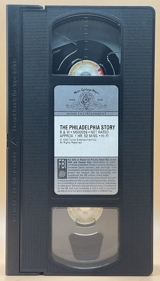 The Philadelphia Story VHS 1940, 1995 B&W Cary Grant **Buy 2 Get 1 Free ...