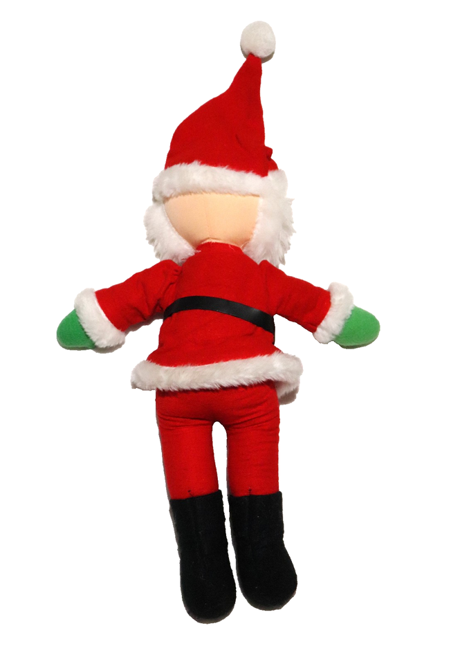 Vintage Plush Santa Claus Christmas Doll Painted Face Russ Berrie 16 ...