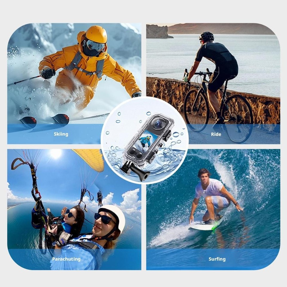 For Insta360 X5 Sports Camera Protection Cover Waterproof Case Diving ...