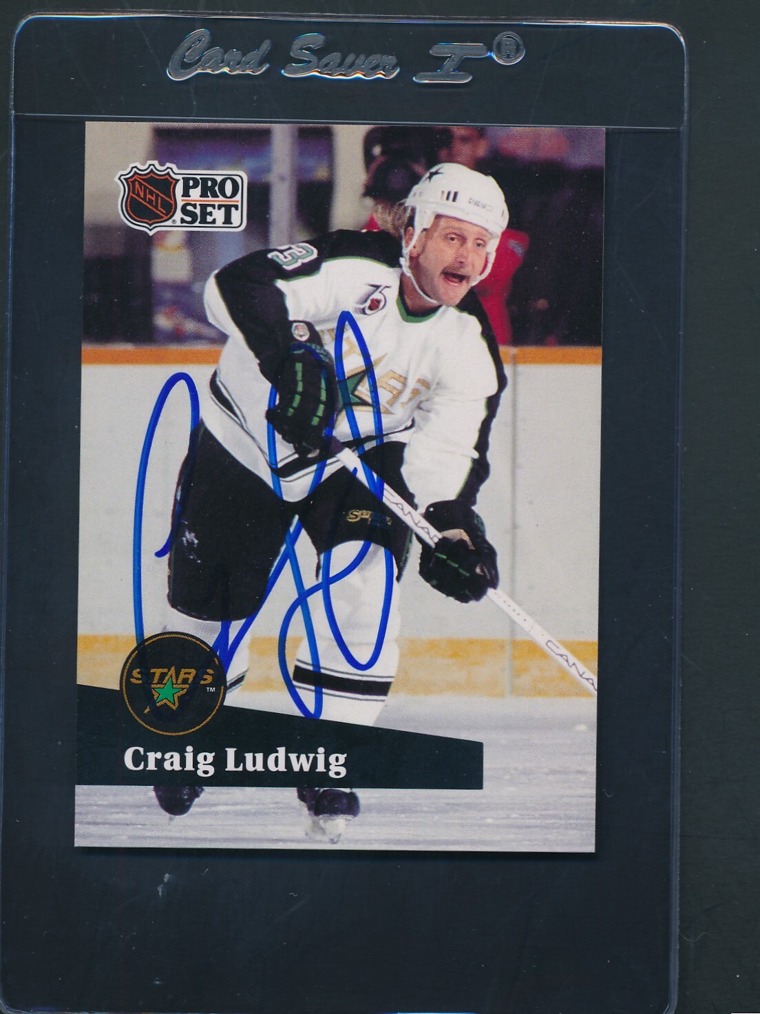 1991/92 Pro Set #411 Craig Ludwig North Stars Signed Auto *D4800 | eBay