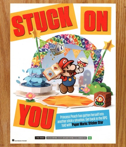 Paper Mario Sticker Star Nintendo - Video Game Print Ads Poster Promo ...