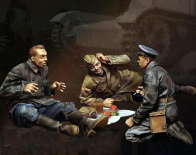 1/35 Resin WW2 Tank Hunters at Rest 3 Kit Unpainted Unassembled TK016 ...