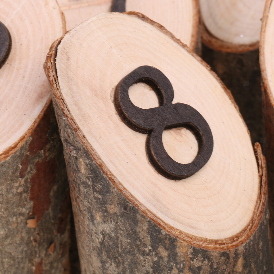 Rustic Wooden Table Numbers Wedding Birthday Party Centerpieces Decor ...