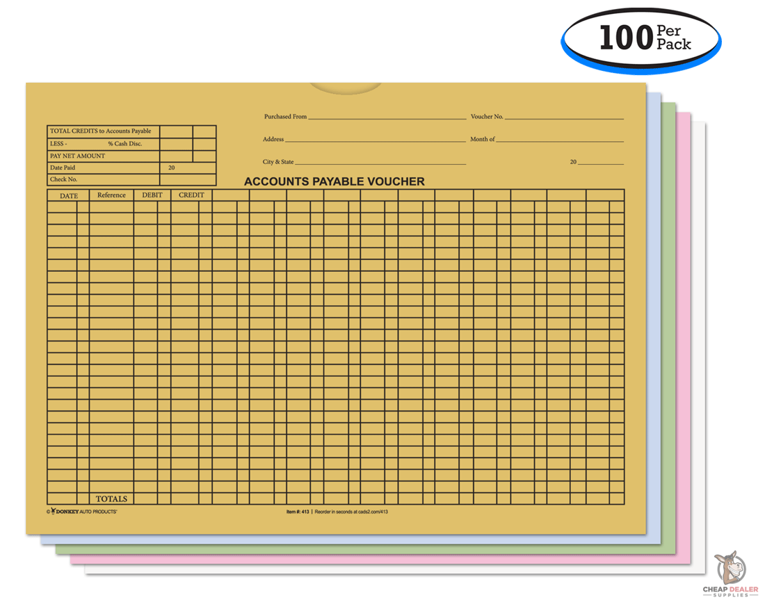 Accounts Payable Forms (9 x 12 Envelopes) General Accounting Style (100 ...
