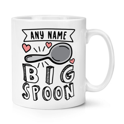 Personalisiert Groß Löffel 284ml Becher Tasse Liebe Weiß Lustig Freund ...