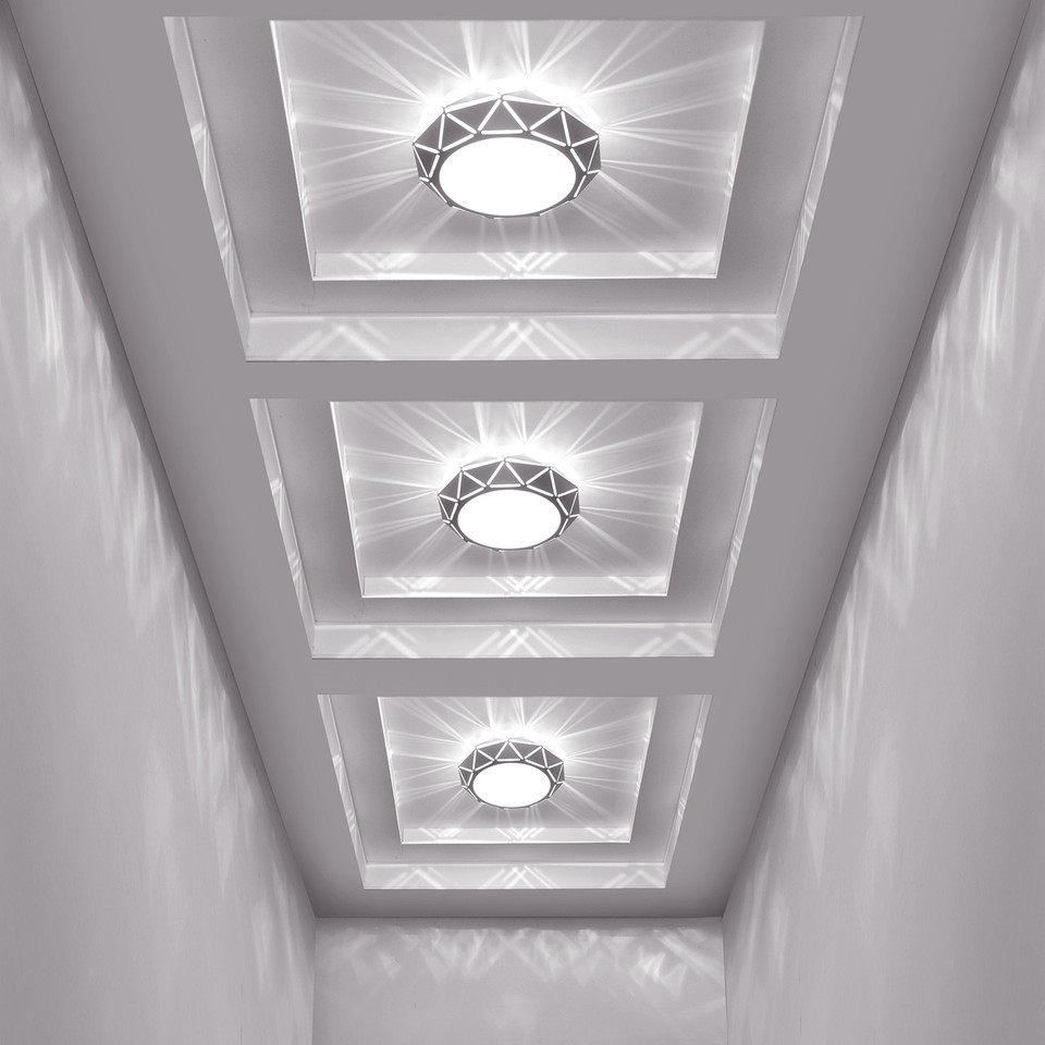 5W/12W LED Ceiling Light Recessed Lighting Flush Mount Lamp PC Corridor ...