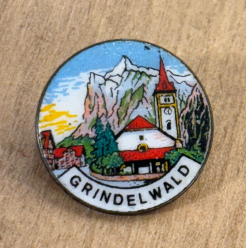 GRINDELWALD Switzerland Swiss Alps Lapel Pin - Enameled Red and White 3 ...