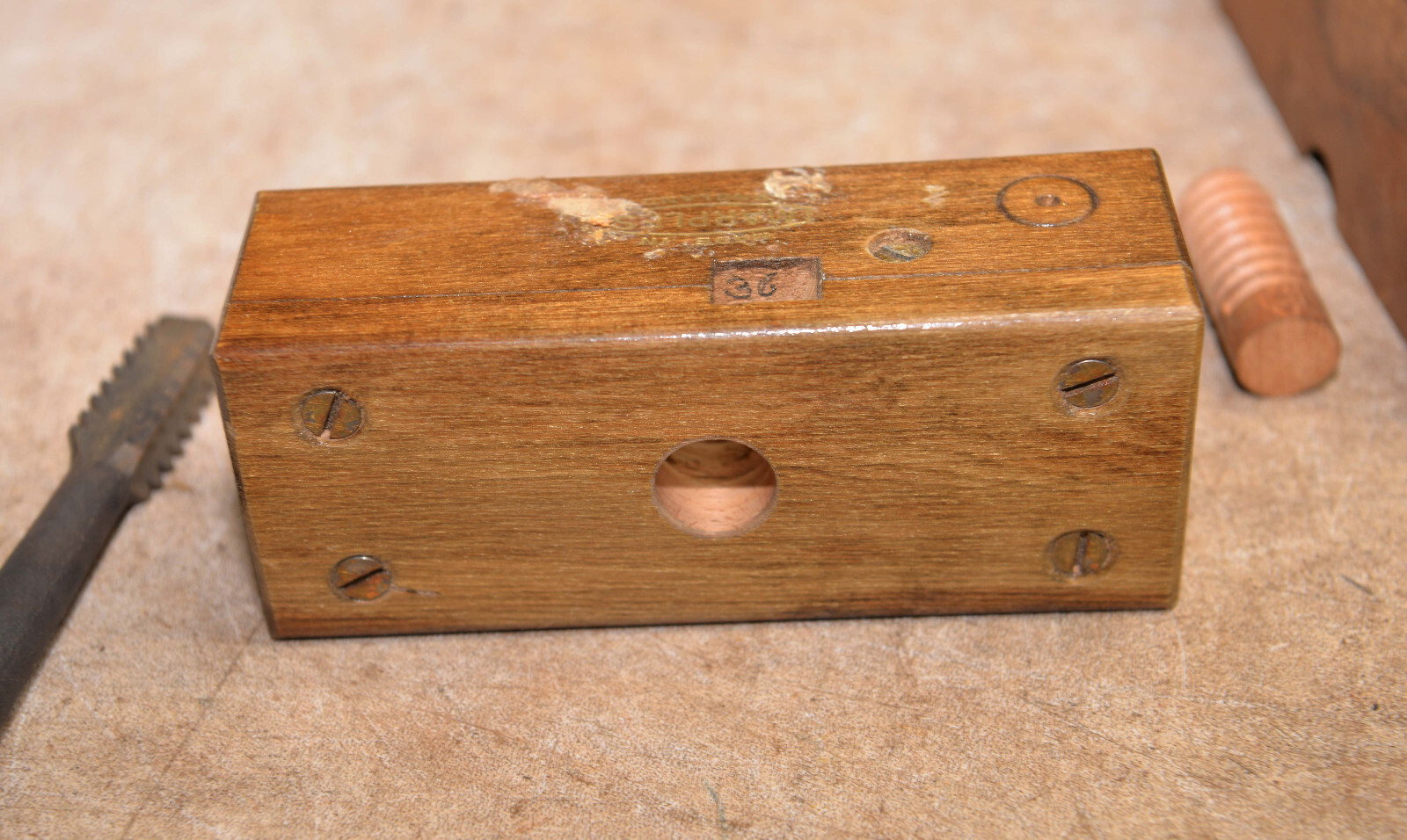 Vintage Maples 3/4" x 6 TPI wood tap & die set woodworking clamp tool ...