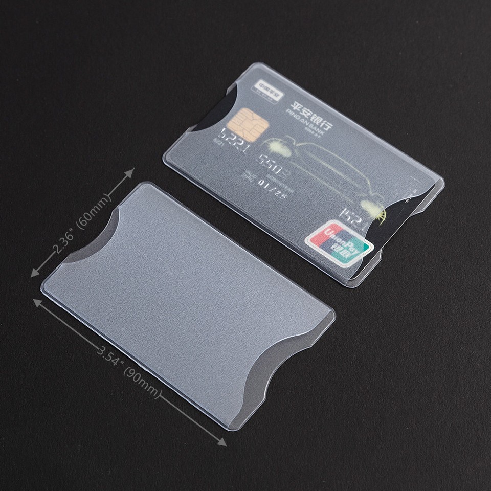 5Pack Hard Plastic Durable Card Holder Protector Sleeve for Credit ...