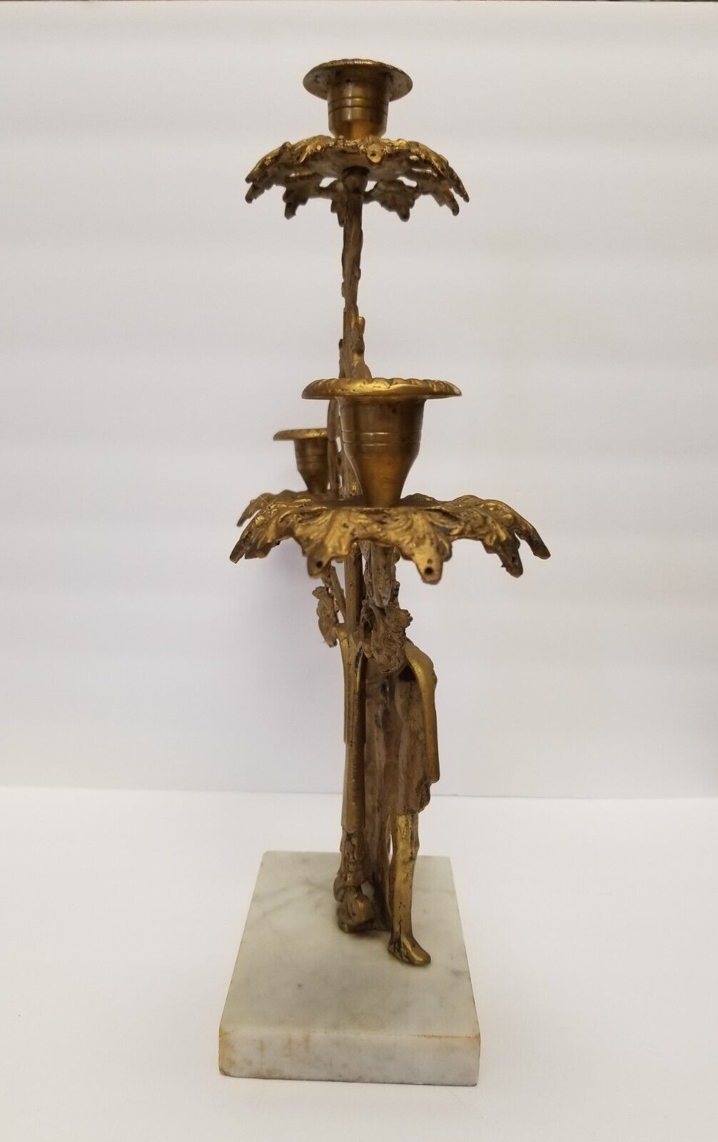 Antique Ornate Figural Gold Girandole Candelabra Renaissance Design ...