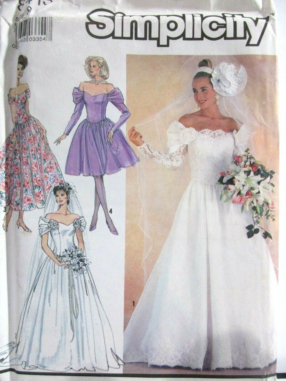 Simplicity Pattern 8413 Size 8 Misses Brides and Bridesmaids Dresses ...