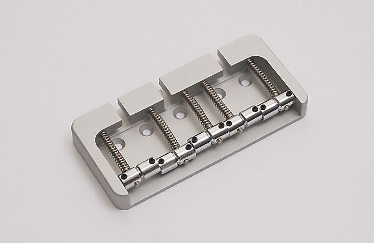 Brand new 5 string Hipshot B style aluminum satin chrome bass bridge 0. ...