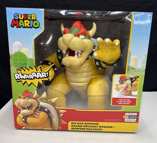 SEALED Jakks Pacific Big Bad Bowser Super Mario Action Figure 12” Light ...