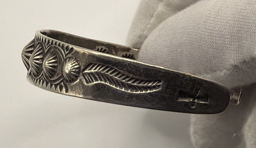 Vintage Fred Harvey Sterling Snake Motif & Repousse Star Cuff Bracelet ...