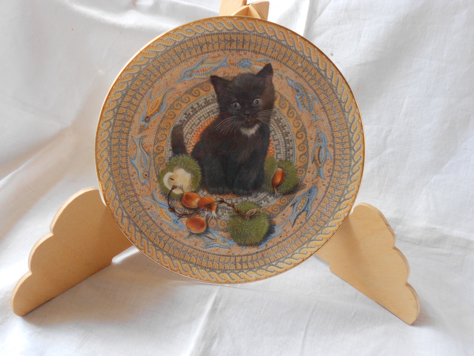 Vintage Lesley Anne Ivory cat plates 'Meet My Kittens' - Jan - Dec, all ...