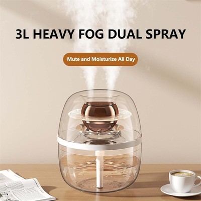 3L Dual Spray Humidifier For Home Bedroom Large Capacity Silent Bedroom ...