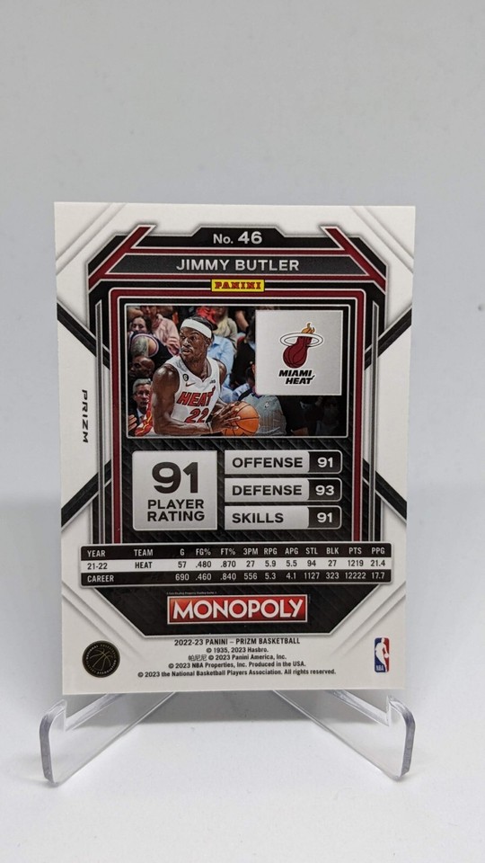2022-23 Panini NBA Prizm Monopoly Jimmy Butler Silver Prizm #46 | eBay