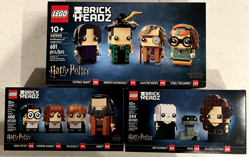 LEGO 40496 Harry Potter BrickHeadz Voldemort Bellatrix 40495 Professors ...