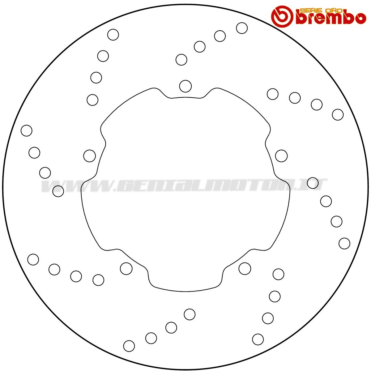 Brake Disc Fixed Brembo Serie Oro Front for Piaggio Skipper 80 1996 ...